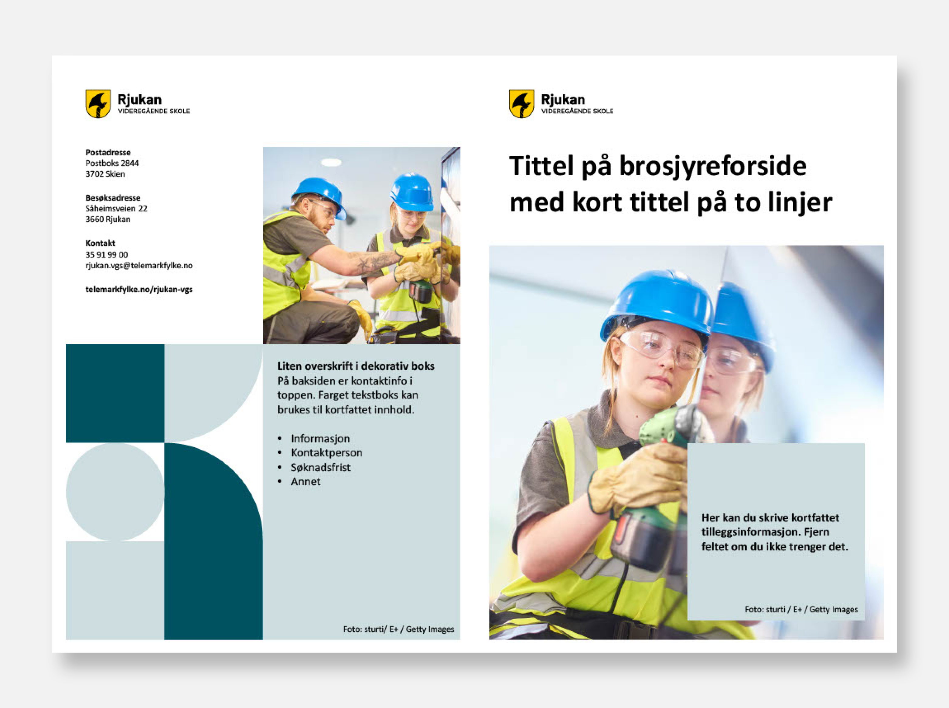PowerPoint plakat, folder og invitasjon/program - Telemark fylkeskommune